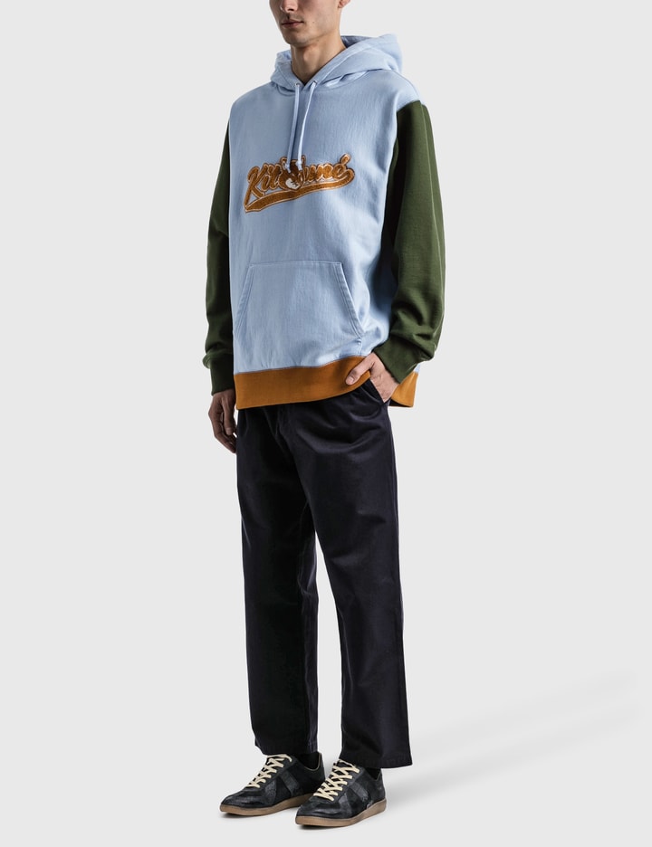 Maison Kitsuné - Varsity Fox Colorblock Regular Hoodie | HBX - Globally ...