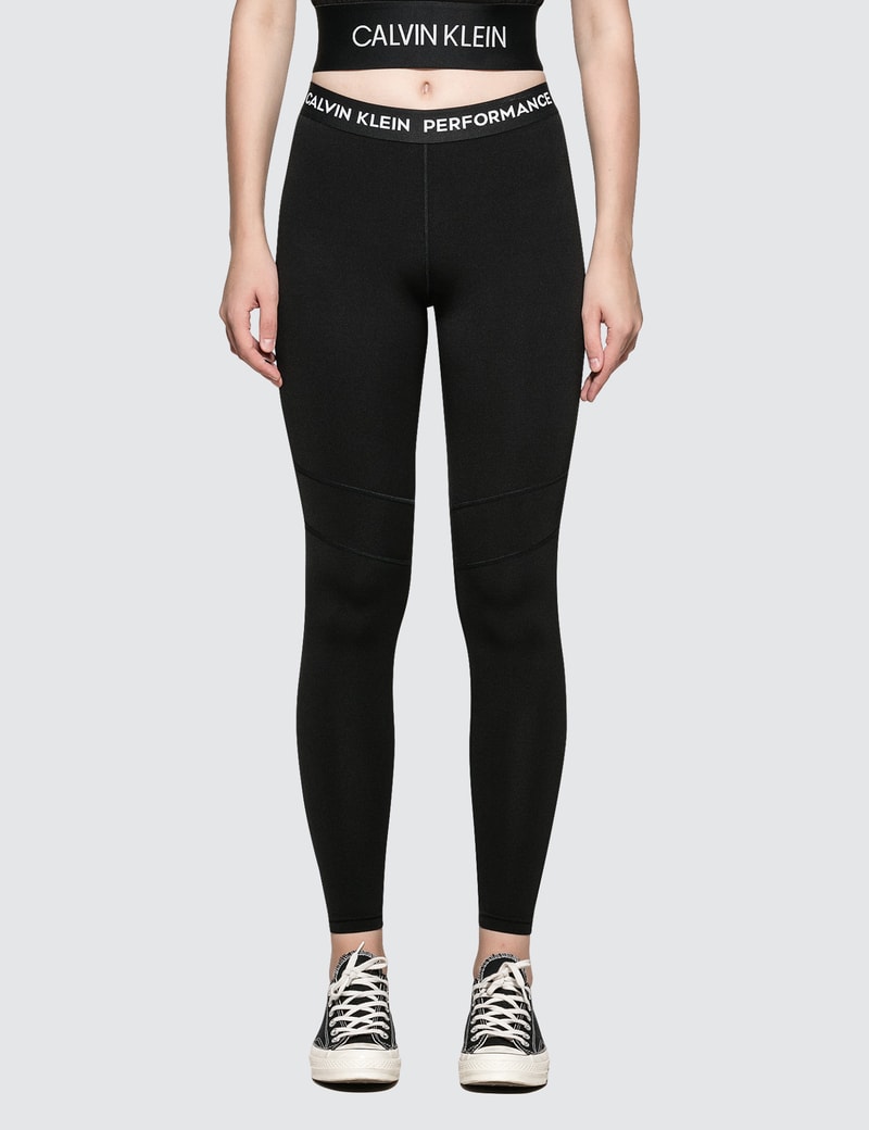 Calvin Klein Performance - CK Logo Waistband Full Length Legging | HBX