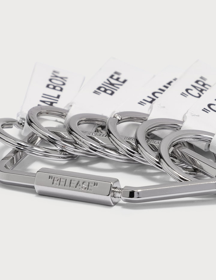 Off-White™ - Label Keyring | HBX - Globally Curated Fashion and ...