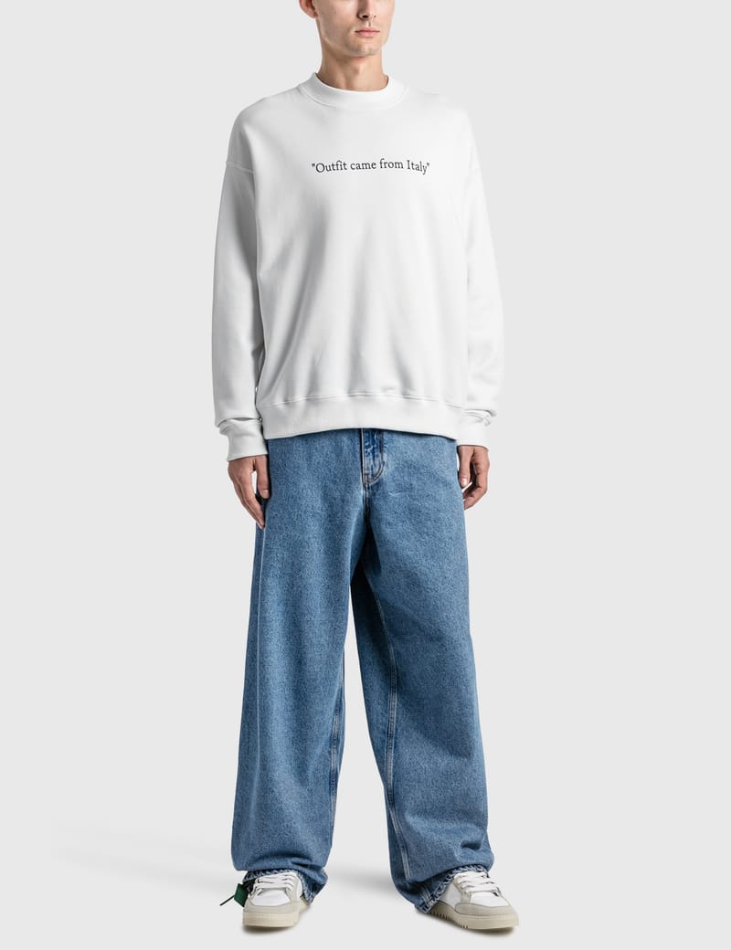 Off-White™ - From Italy Skate Crewneck Sweatshirt | HBX Off-White™ - From Italy Skate Crewneck Sweatshirt | HBX