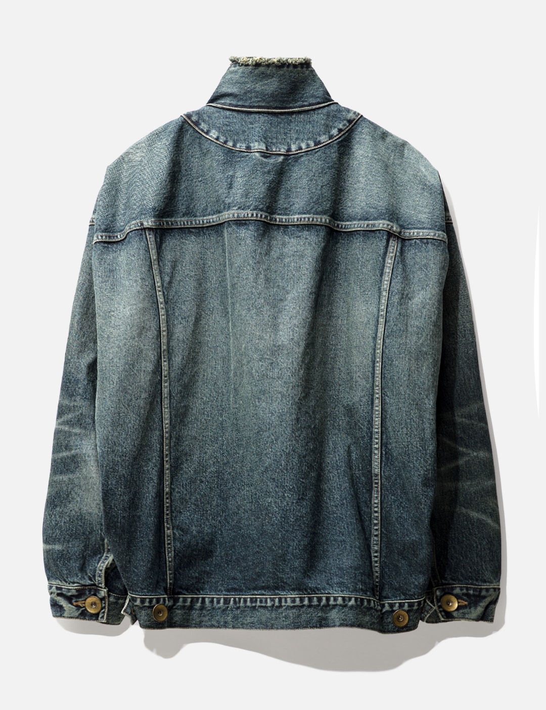Maison Mihara Yasuhiro - Open Facing Denim Jacket | HBX - Globally ...