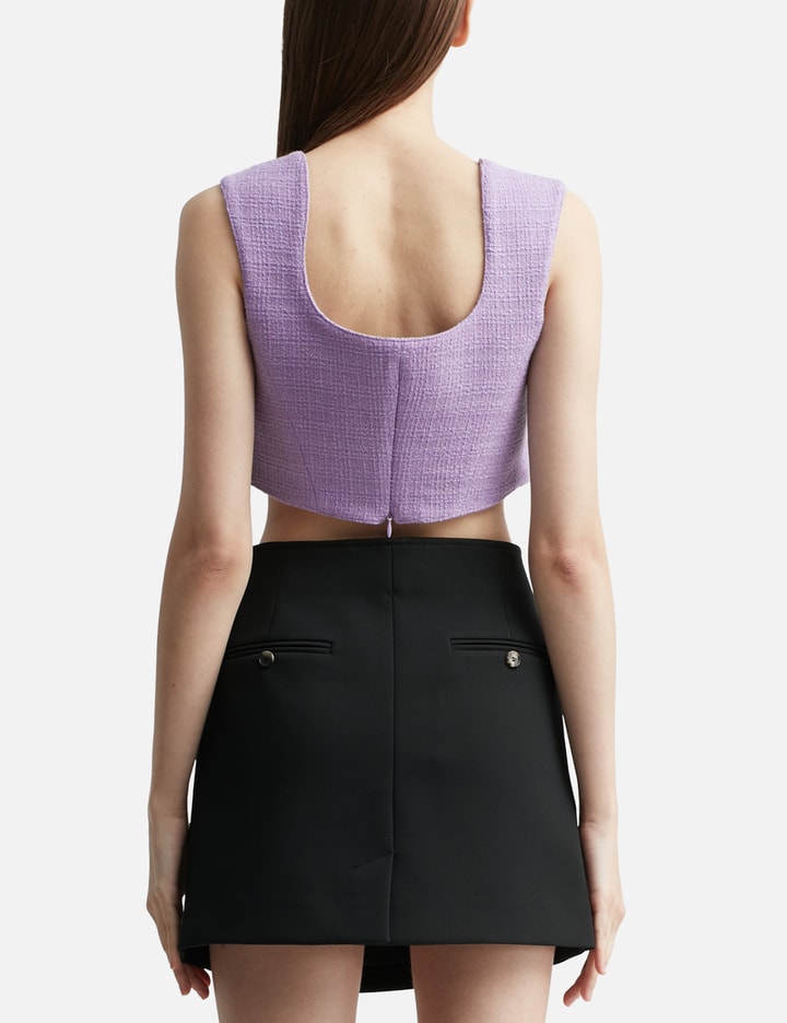 Recto - Ikaro Tweed Curved Crop Top | HBX