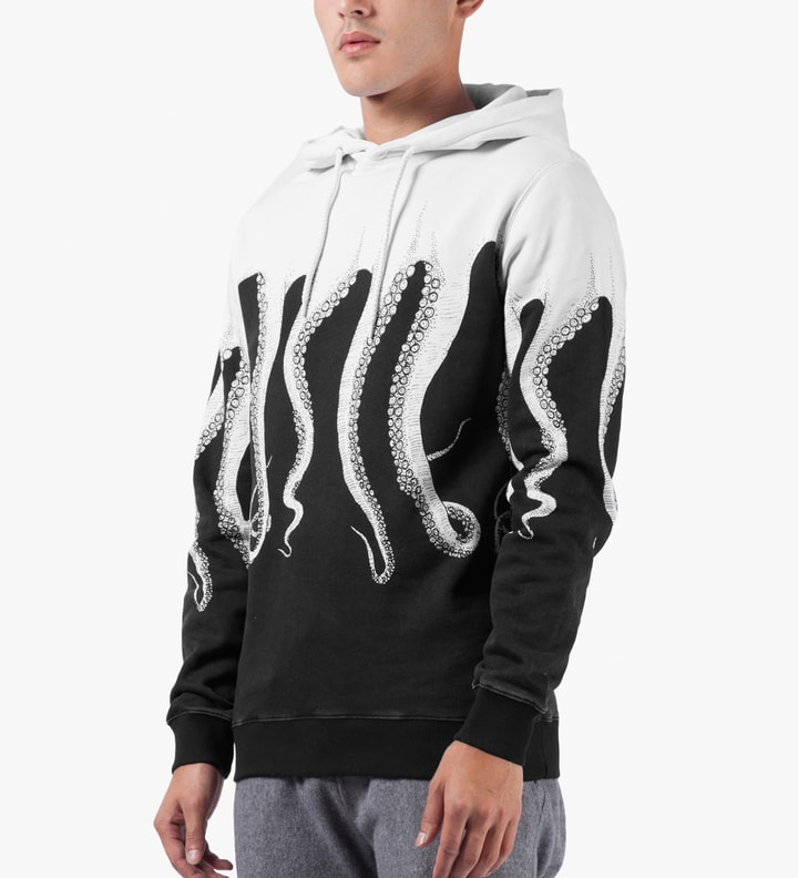 OCTOPUS - White/Black Cotton Hooded Sweater | HBX - Globally Curated ...