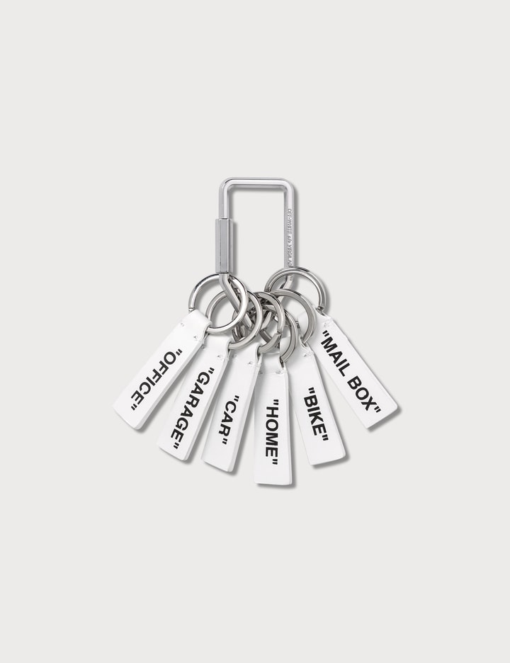 Off-White™ - Label Keyring | HBX - Globally Curated Fashion and ...
