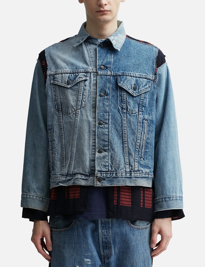 Needles - JEAN COVERED JACKET | HBX - Globally Curated Fashion and ...