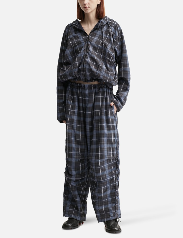 Glowny Checkmate Track Pants - Checkered nylon track pants with ...