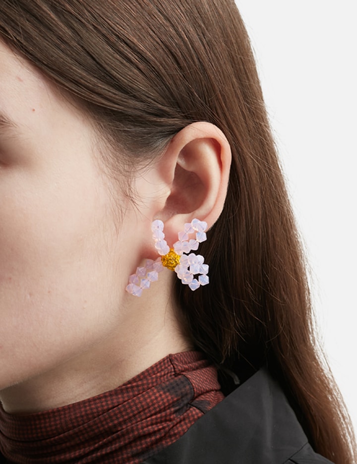 Helena Thulin Aster Chinensis Earrings - Hand-beaded sterling silver ...