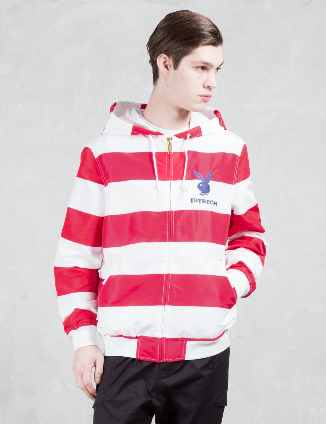 Joyrich - Usa Striped Playboy Hooded Jacket | HBX - Globally Curated ...