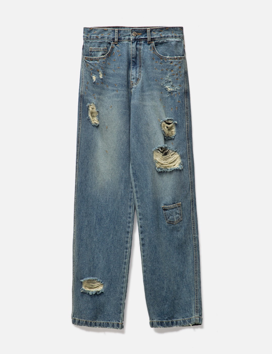 Ader Error - Destroyed Jeans | HBX - Globally Curated Fashion and ...