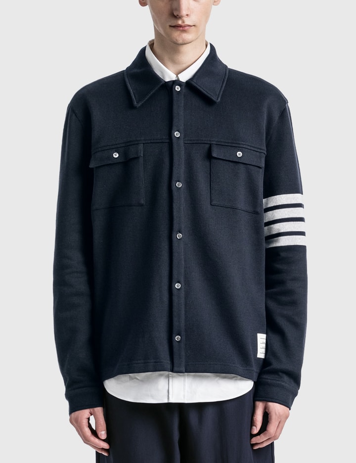 Thom Browne - 4-Bar Button Down Shirt Jacket | HBX