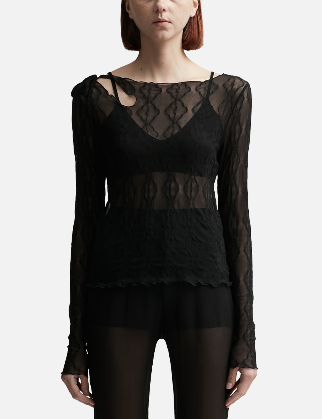 Second Skin - MARIPOSA LONG SLEEVE KEY HOLE TOP | HBX - Globally ...