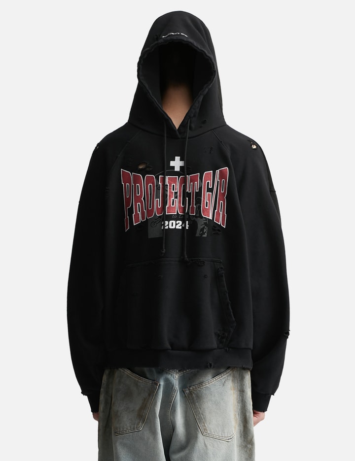 PROJECT G/R - Two-Faced Washed Hoodie | HBX