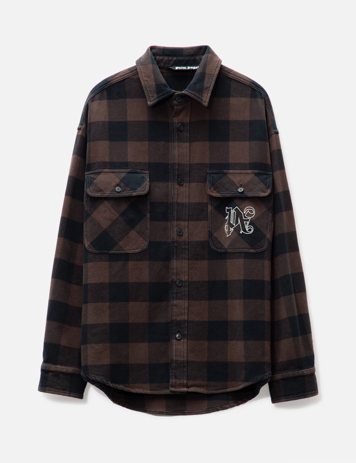 Palm Angels - Monogram Check Overshirt | HBX - Globally Curated Fashion ...