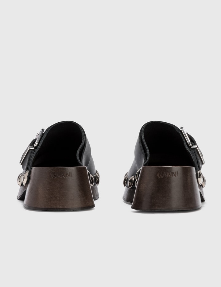 Ganni - Retro Leather Clogs | HBX - Globally Curated Fashion and ...