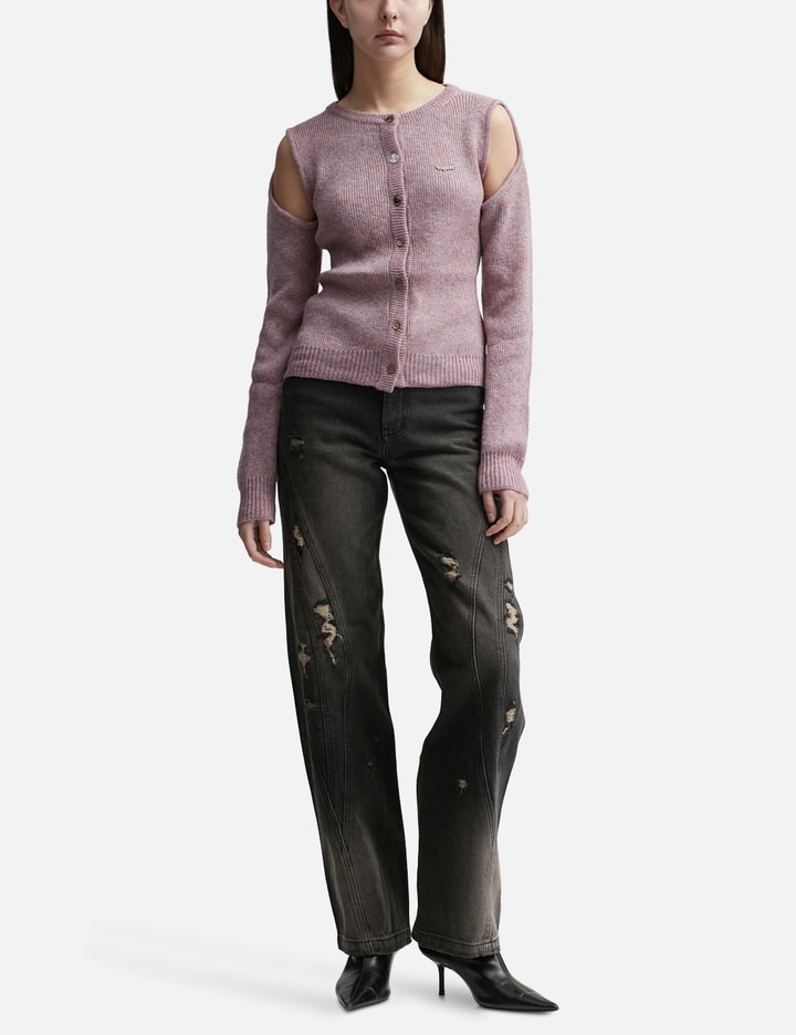 Lesugiatelier - CUT-OUT MOHAIR CARDIGAN | HBX