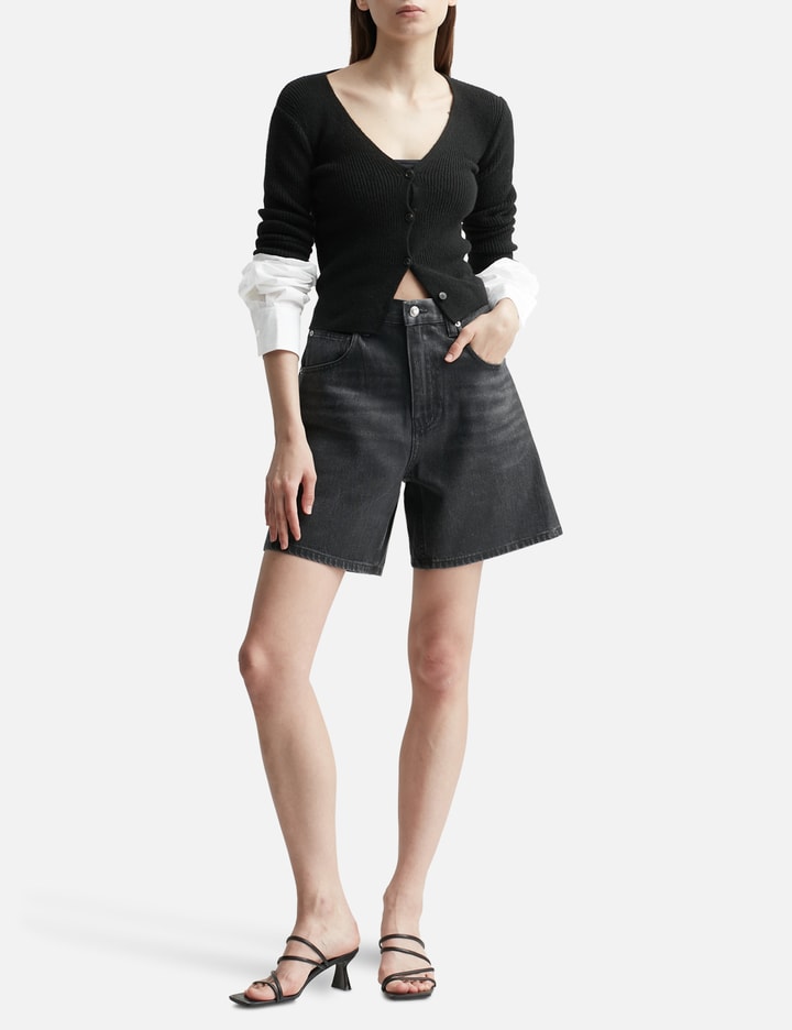 T By Alexander Wang - Oversize Coated Loose Fit Shorts | HBX