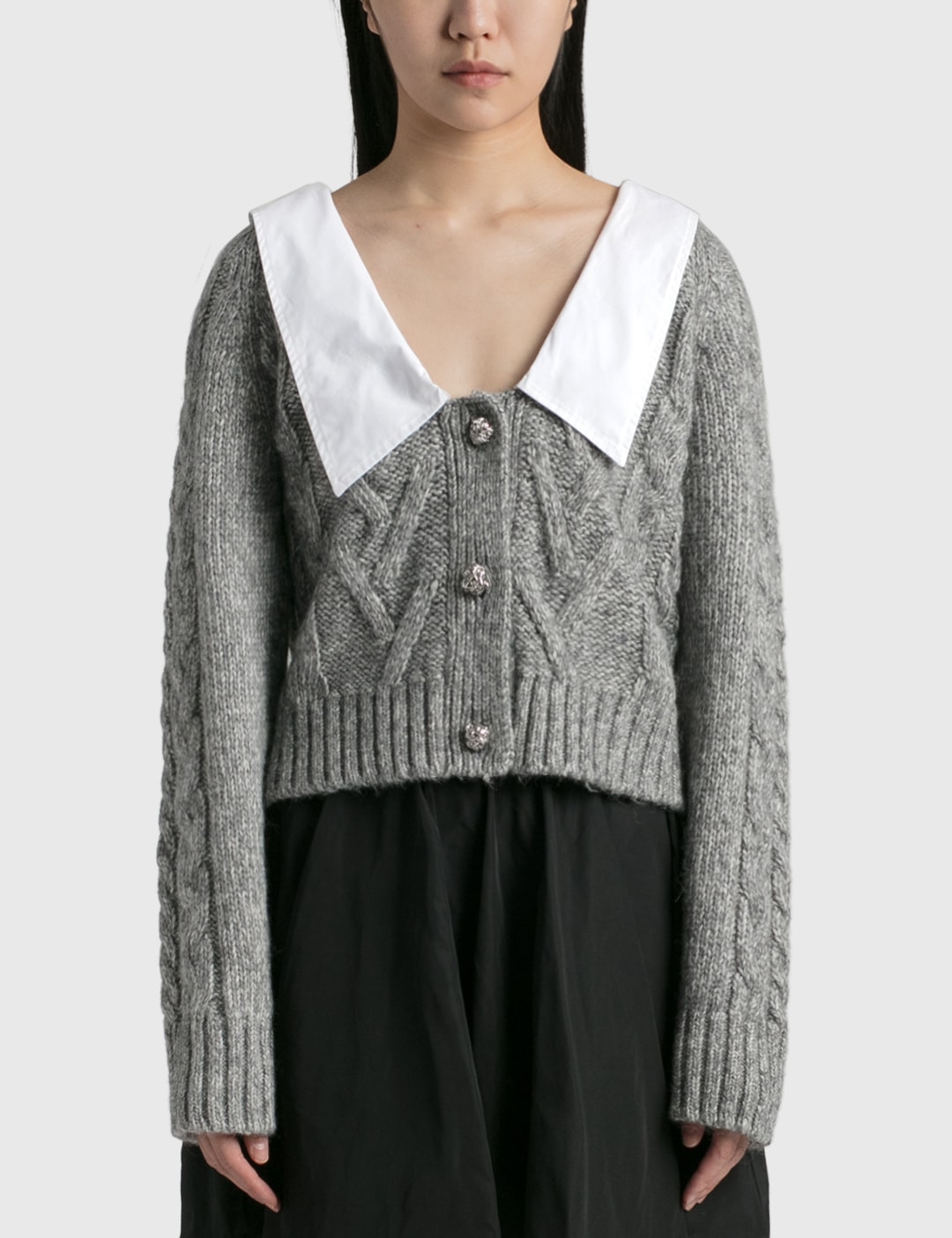 Ganni - Chunky Cable Cardigan | HBX