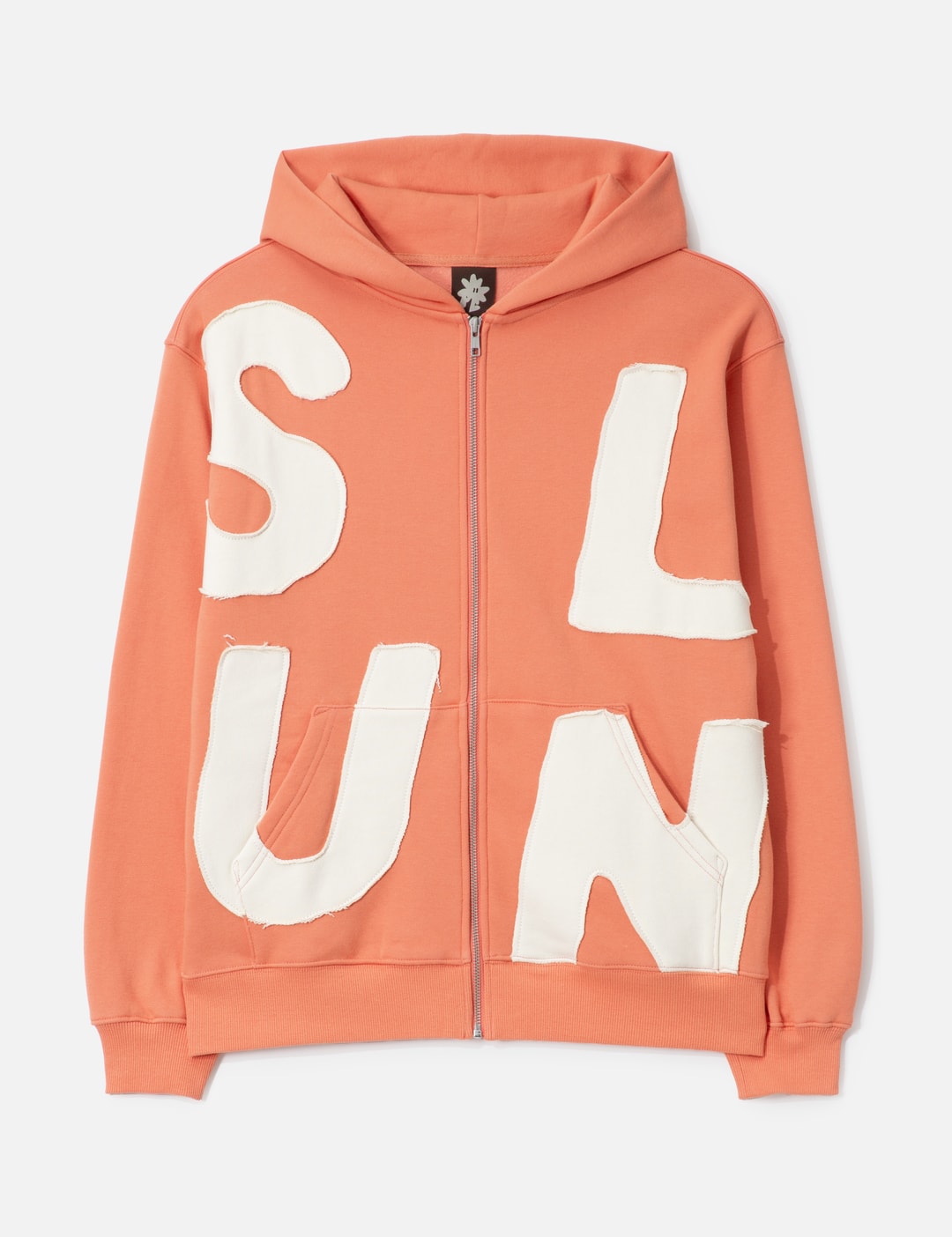 Sunlove Capital Brushed Zip Up Hoodie - Orange brushed-fleece zip ...