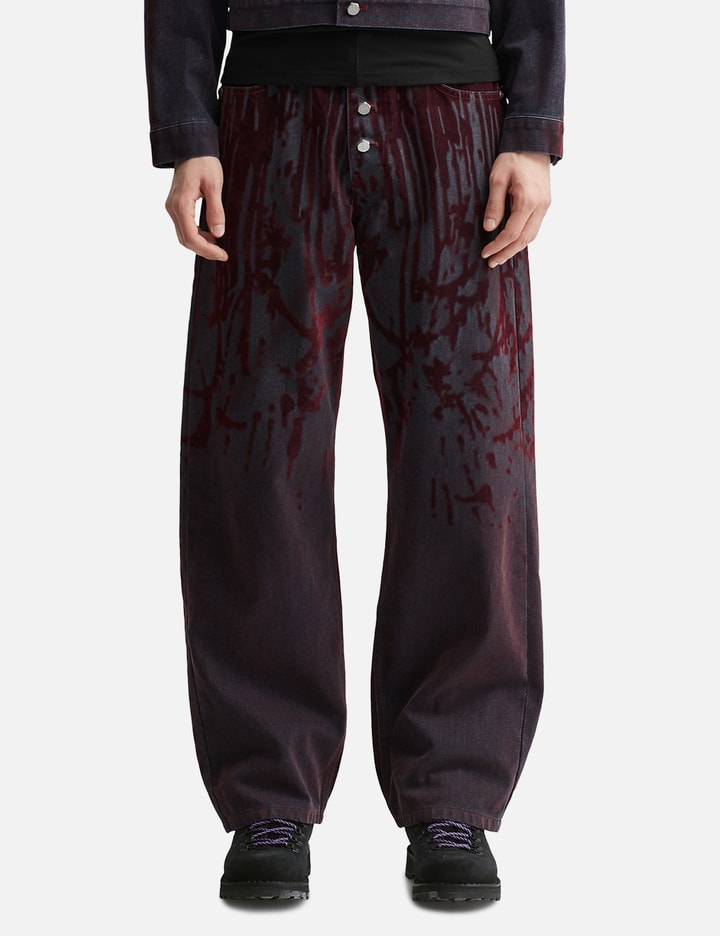 THUG CLUB - Blood Lazered Denim Pants | HBX