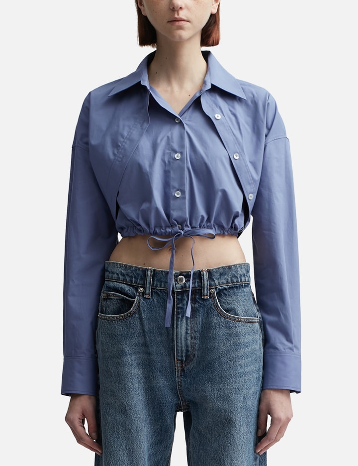 T By Alexander Wang - Double Layered Cropped Shirt | HBX - Globally ...