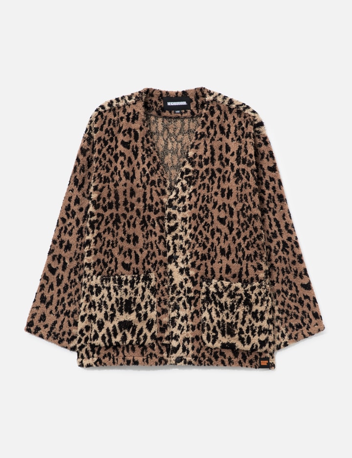 NEIGHBORHOOD NH X Hippopotamus . Terry Cloth Cardigan LS - 豹纹毛圈开衫，柔软吸湿速 ...