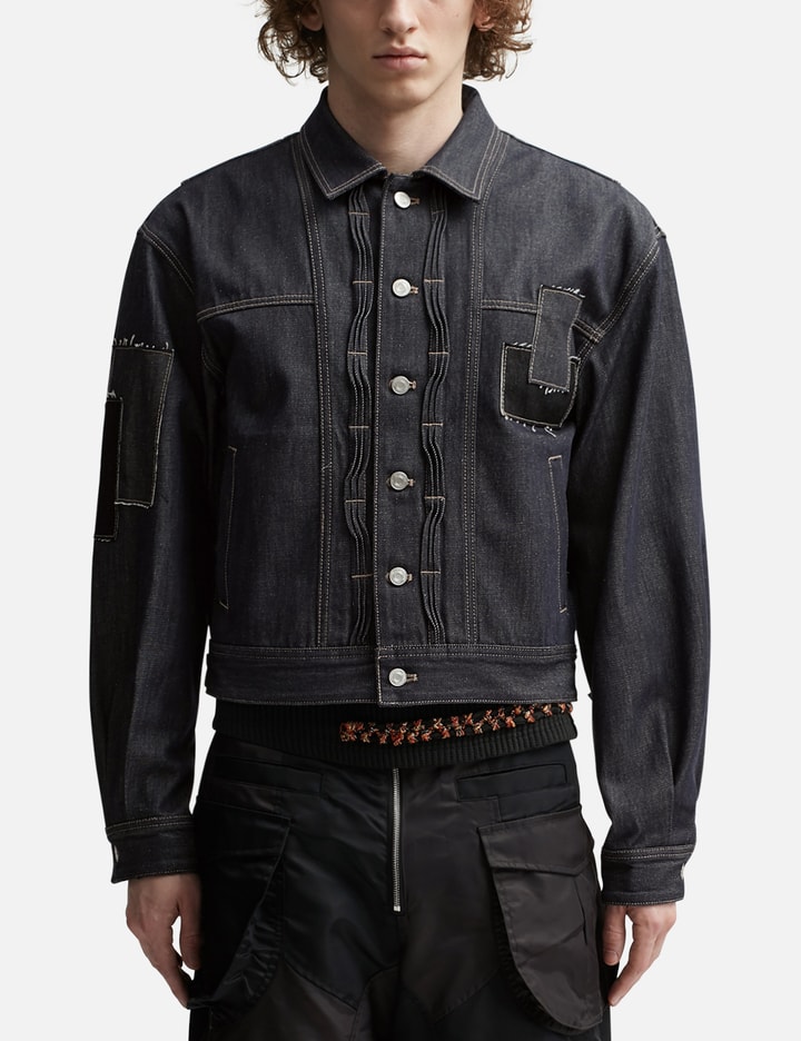 Andersson Bell - PATCHWORK WAVE TUCK DENIM JACKET | HBX - HYPEBEAST 為您搜羅全球潮流時尚品牌