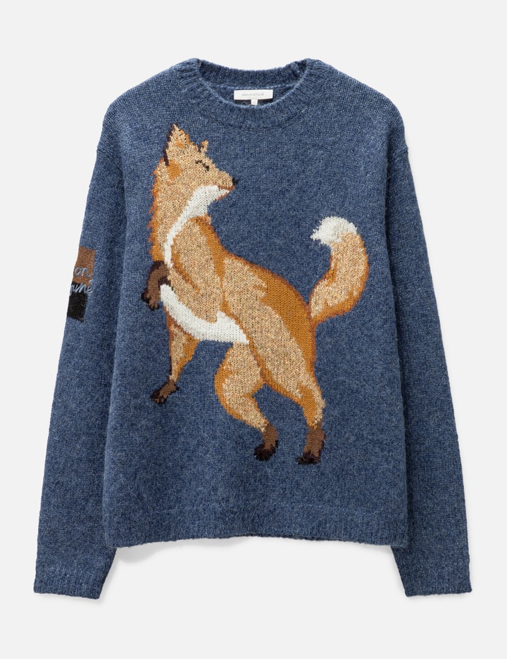 Maison Kitsuné - Fox Intarsia Comfort Jumper | HBX - Globally Curated ...