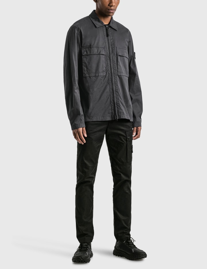Stone Island - GARMENT DYED OVERSHIRT | HBX - Globally Curated Fashion ...