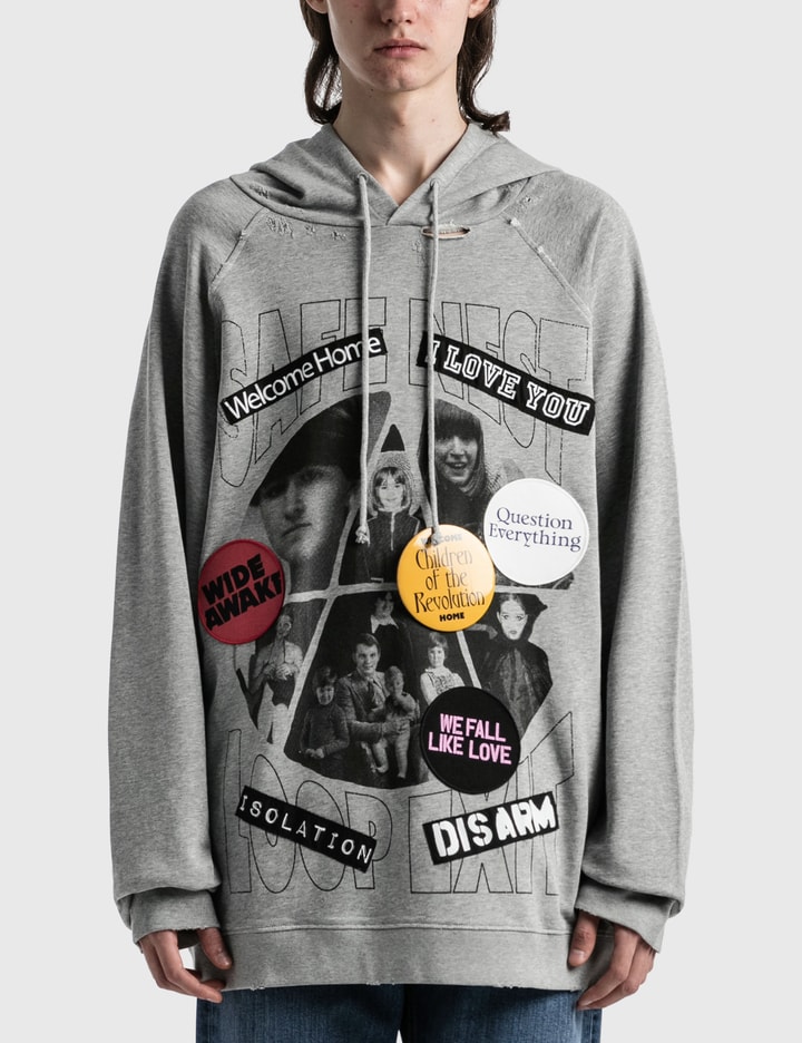 Raf Simons - Destroyed Welcome Home Hoodie | HBX - Globally Curated ...