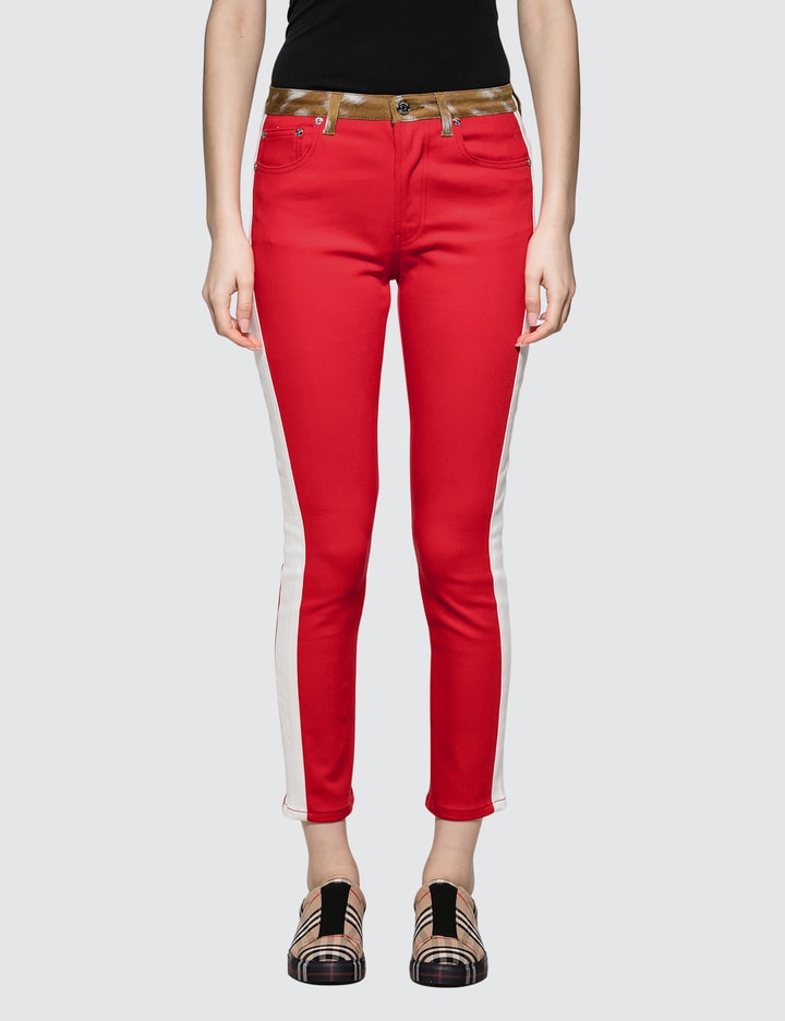 Burberry - Deer Print Trim Japanese Denim Jeans | HBX