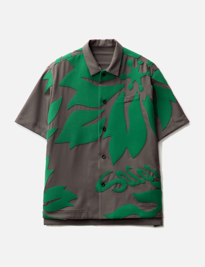 Sacai - Floral Embroidered Patch Suiting Shirt | HBX - Globally Curated ...