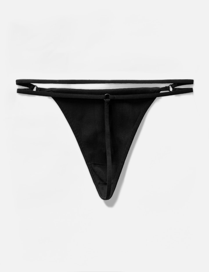 ANDREĀDAMO - Ribbed Strap Detailed Thong | HBX