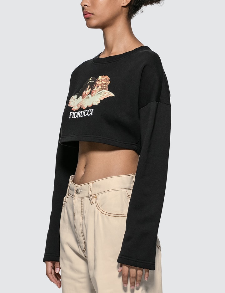 Fiorucci - Vintage Angels Cropped Sweatshirt | HBX - Globally Curated ...