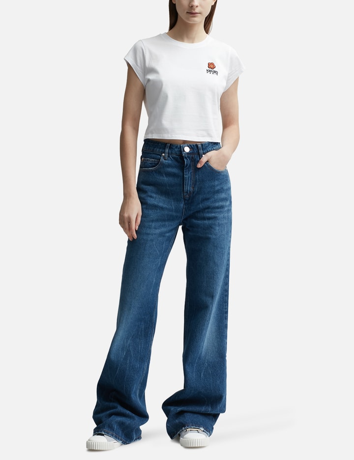 Kenzo - Boke Flower Crest Micro-Embroidered T-shirt | HBX - Globally ...