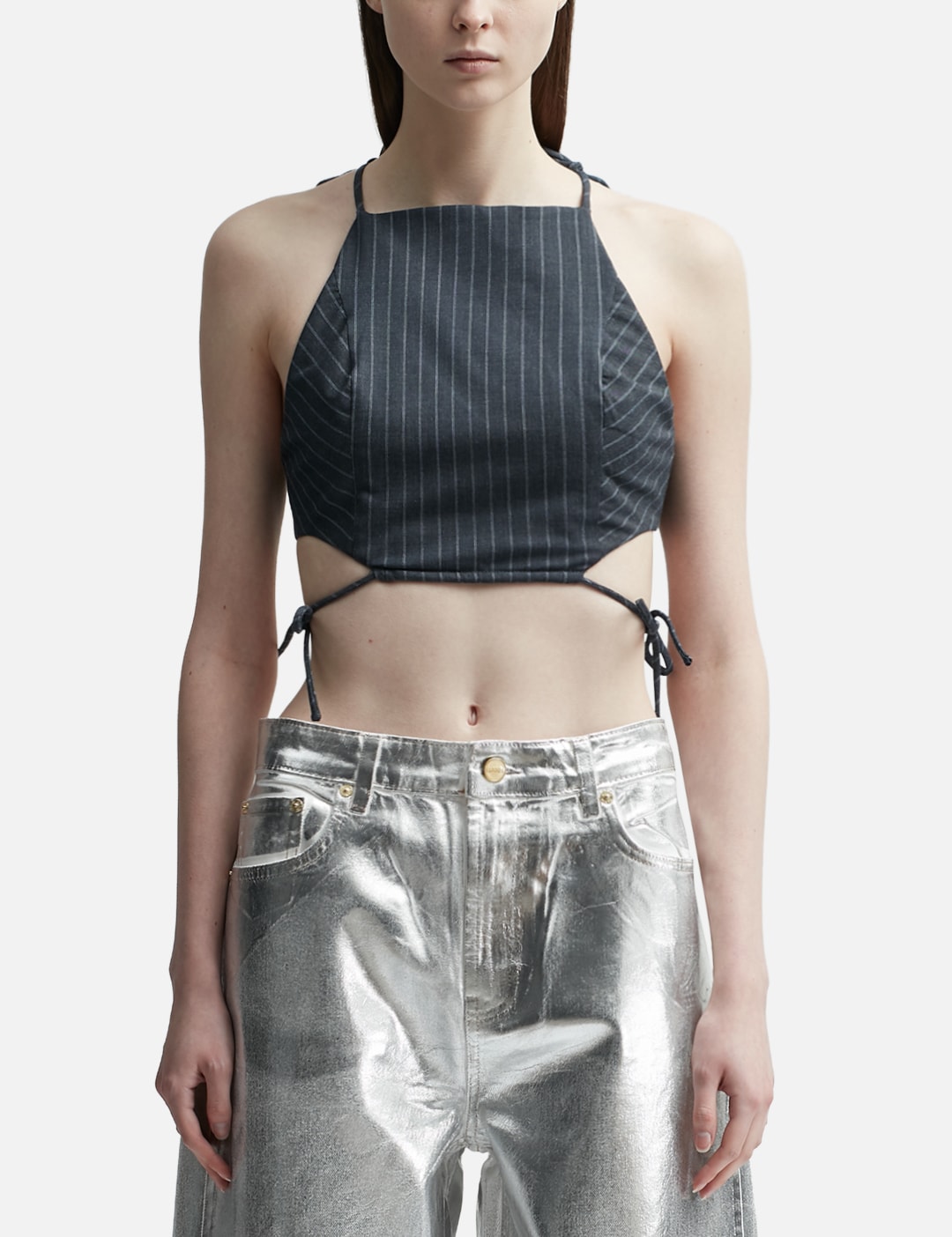 Ganni - Stretch Stripe String Top | HBX - Globally Curated Fashion and ...