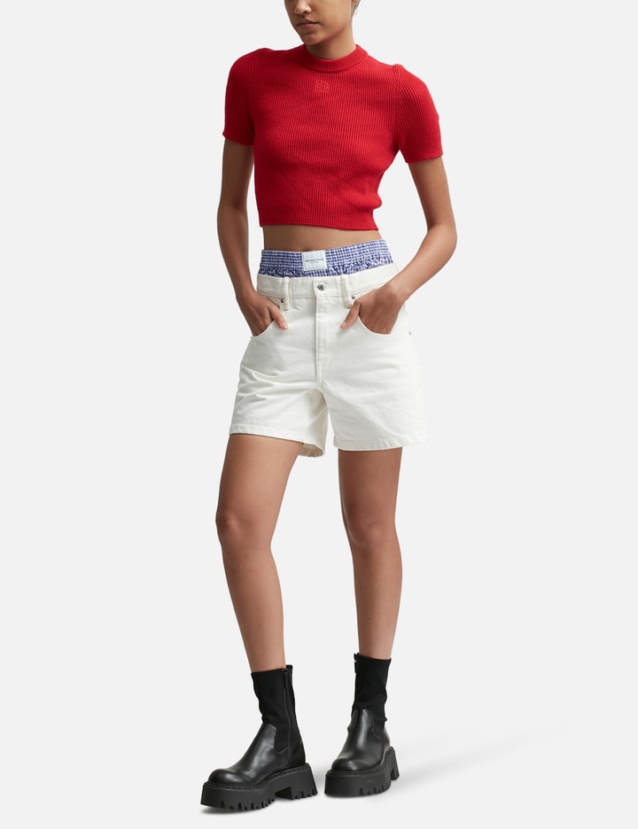 T By Alexander Wang - Layered Boxer Boy Short In Denim | HBX