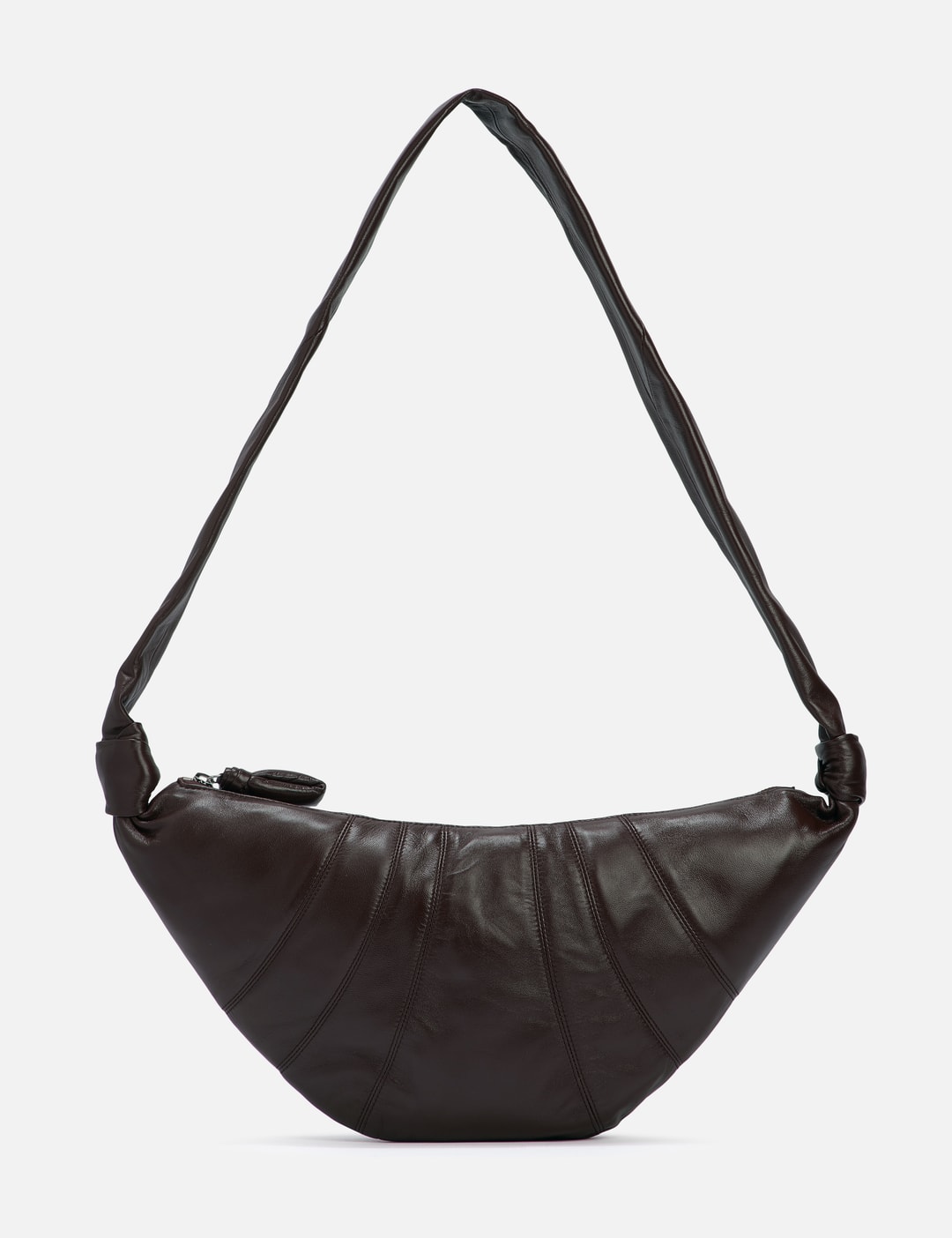 Lemaire Medium Croissant Bag - Dark chocolate nappa lambskin crossbody ...