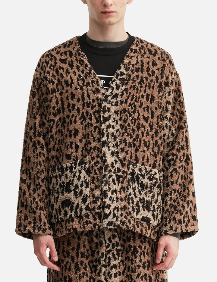 NEIGHBORHOOD NH X Hippopotamus . Terry Cloth Cardigan LS - 豹纹毛圈开衫，柔软吸湿速 ...