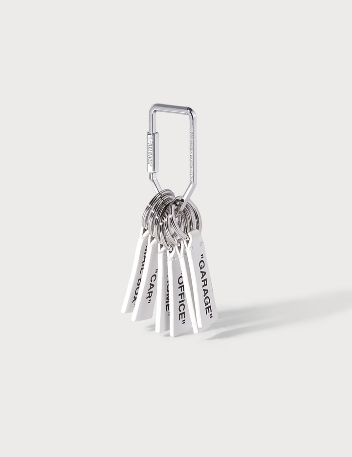Off-White™ - Label Keyring | HBX - Globally Curated Fashion and ...