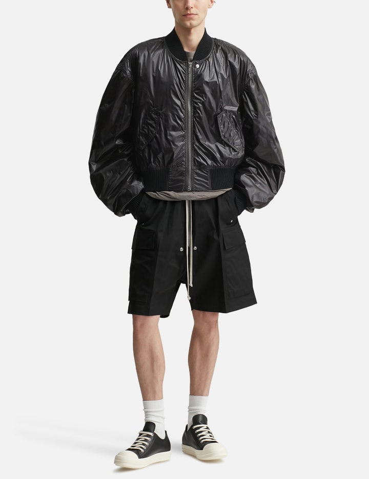 Rick Owens Secchia Flight Jacket - 통기성 좋은 오버사이즈 크롭 나일론 재킷 | HBX