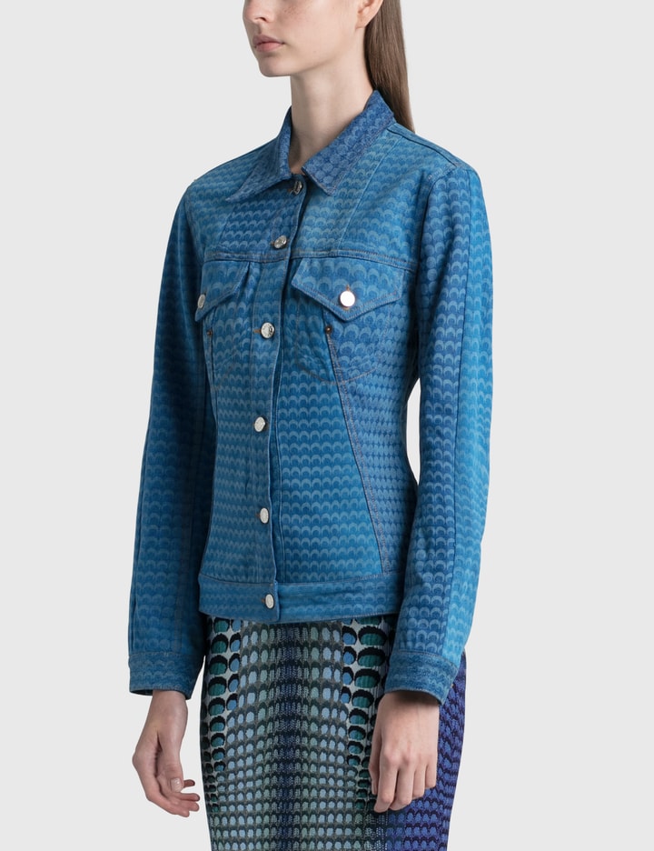Marine Serre - Moon Fish Skin Denim Jacket | HBX - HYPEBEAST 為您搜羅全球潮流時尚品牌
