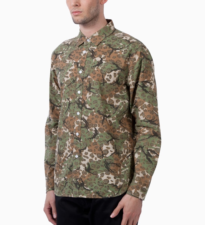 Stüssy - Natural Cheetah Camo Shirt | HBX - Globally Curated Fashion ...