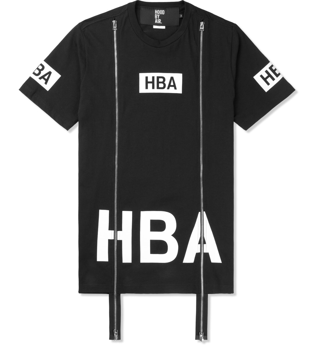 Hood By Air. - Black Box Logo S/S Double Zip T-Shirt | HBX - Globally ...