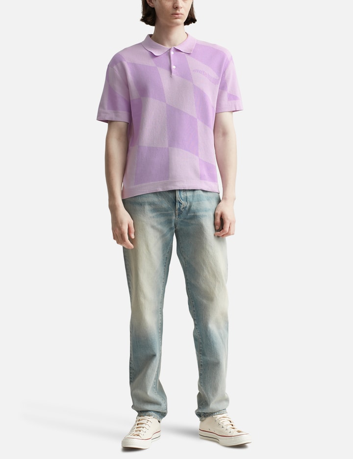 Metalwood Studio - CHECKERED KNIT POLO SHIRT | HBX