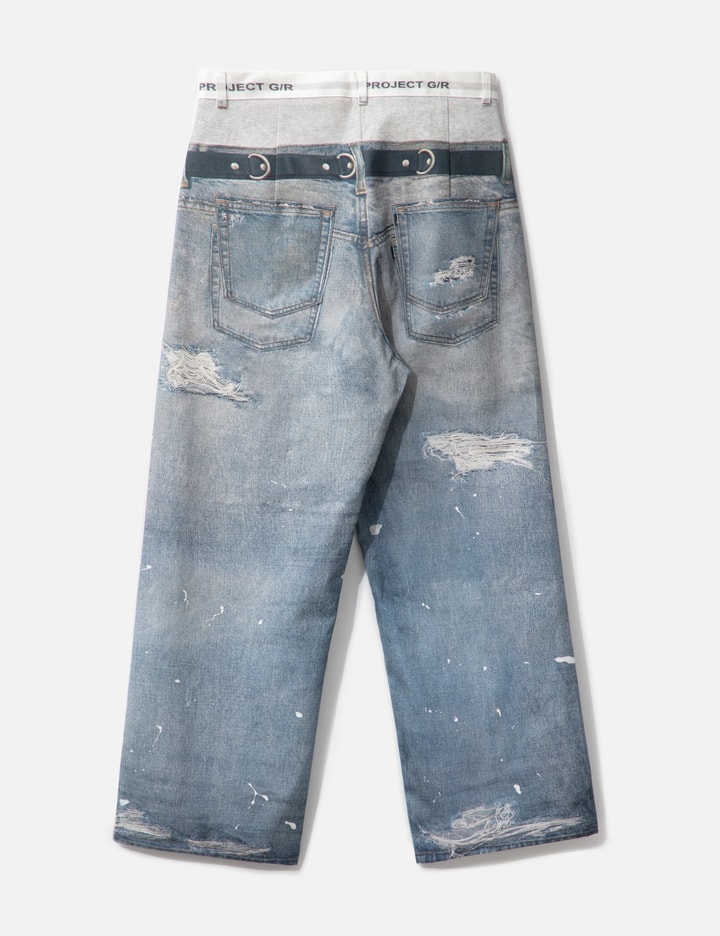 PROJECT G/R - TROMPE-L'ŒIL DENIM PANTS | HBX