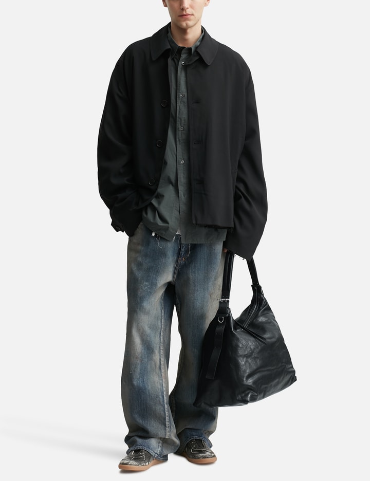 Lemaire Belted Hobo Bag - Dark navy calfskin leather hobo with ...