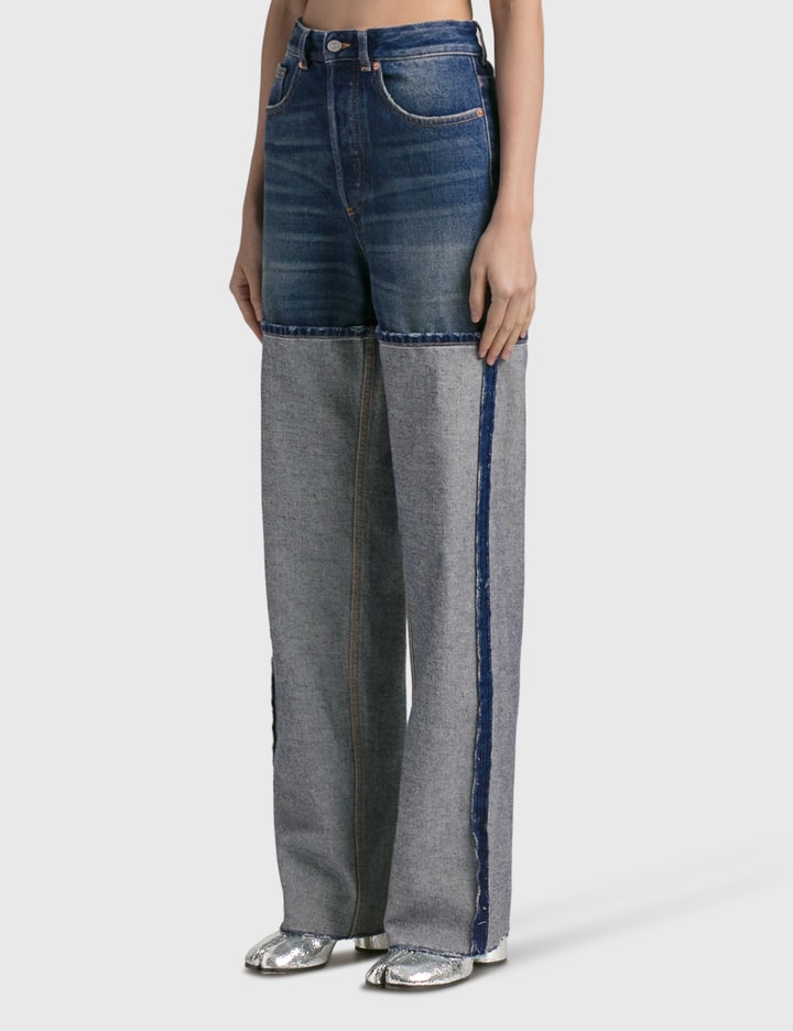 MM6 Maison Margiela - Spliced Jeans | HBX - Globally Curated Fashion ...