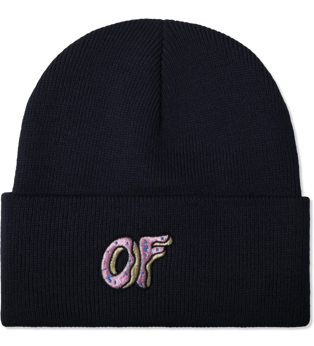 Odd Future - Navy OF Donut Beanie | HBX - Globally Curated Fashion and ...