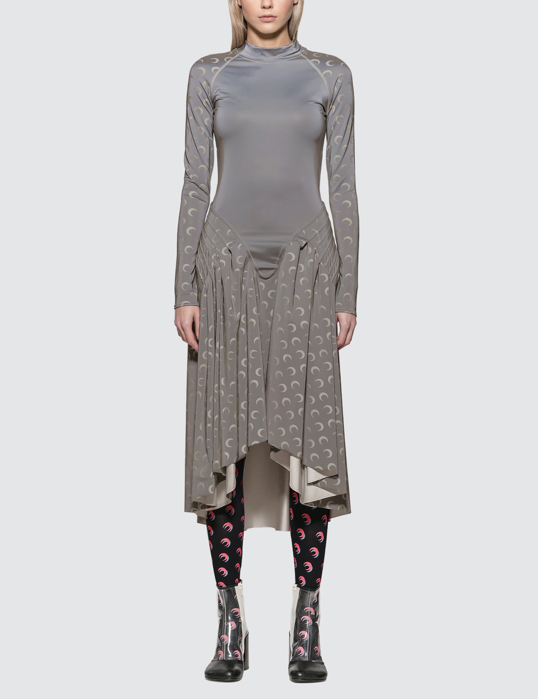 Marine Serre - Reflective Dress With Pleats | HBX