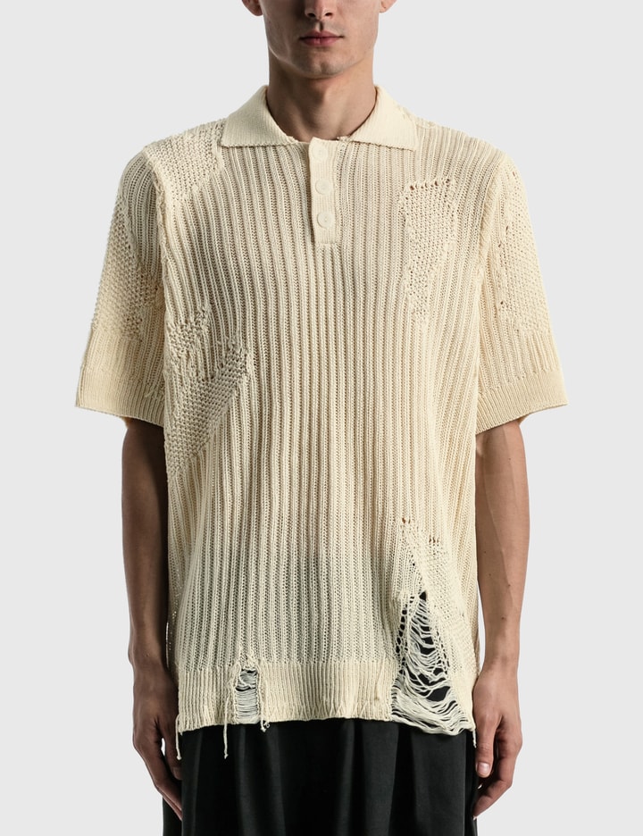 Professor.E - Distressed Polo | HBX - Globally Curated Fashion and Lifestyle by Hypebeast